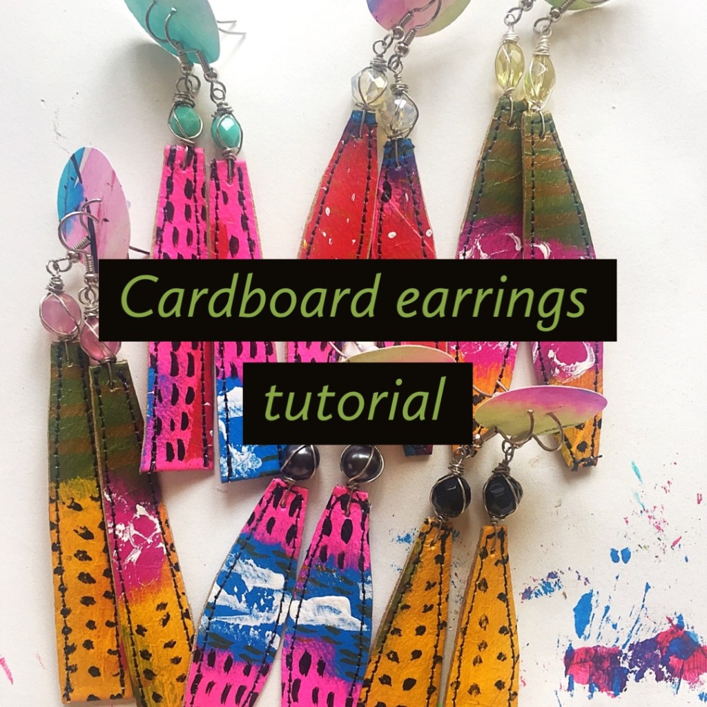 Cardboard earrings tutorial – Vesna Taneva